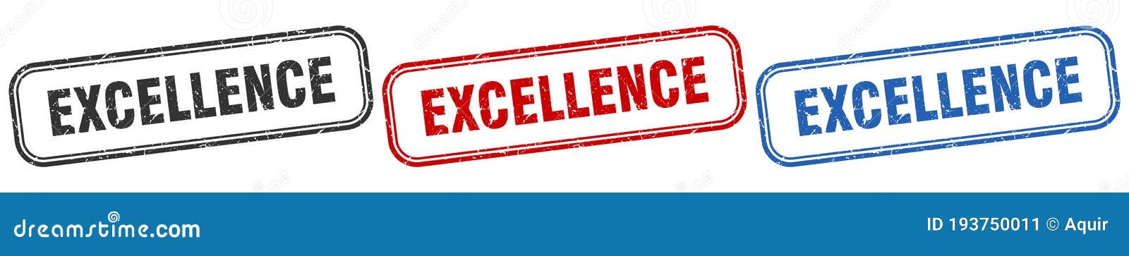 Excellence Square Isolated Sign Set. Excellence Stamp Stock Vector ...