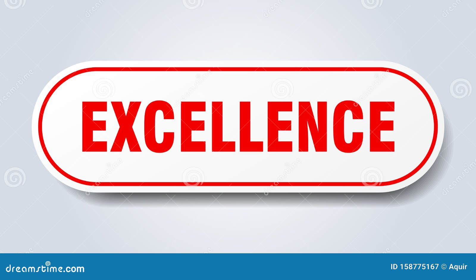 Excellence sticker. stock vector. Illustration of template - 158775167