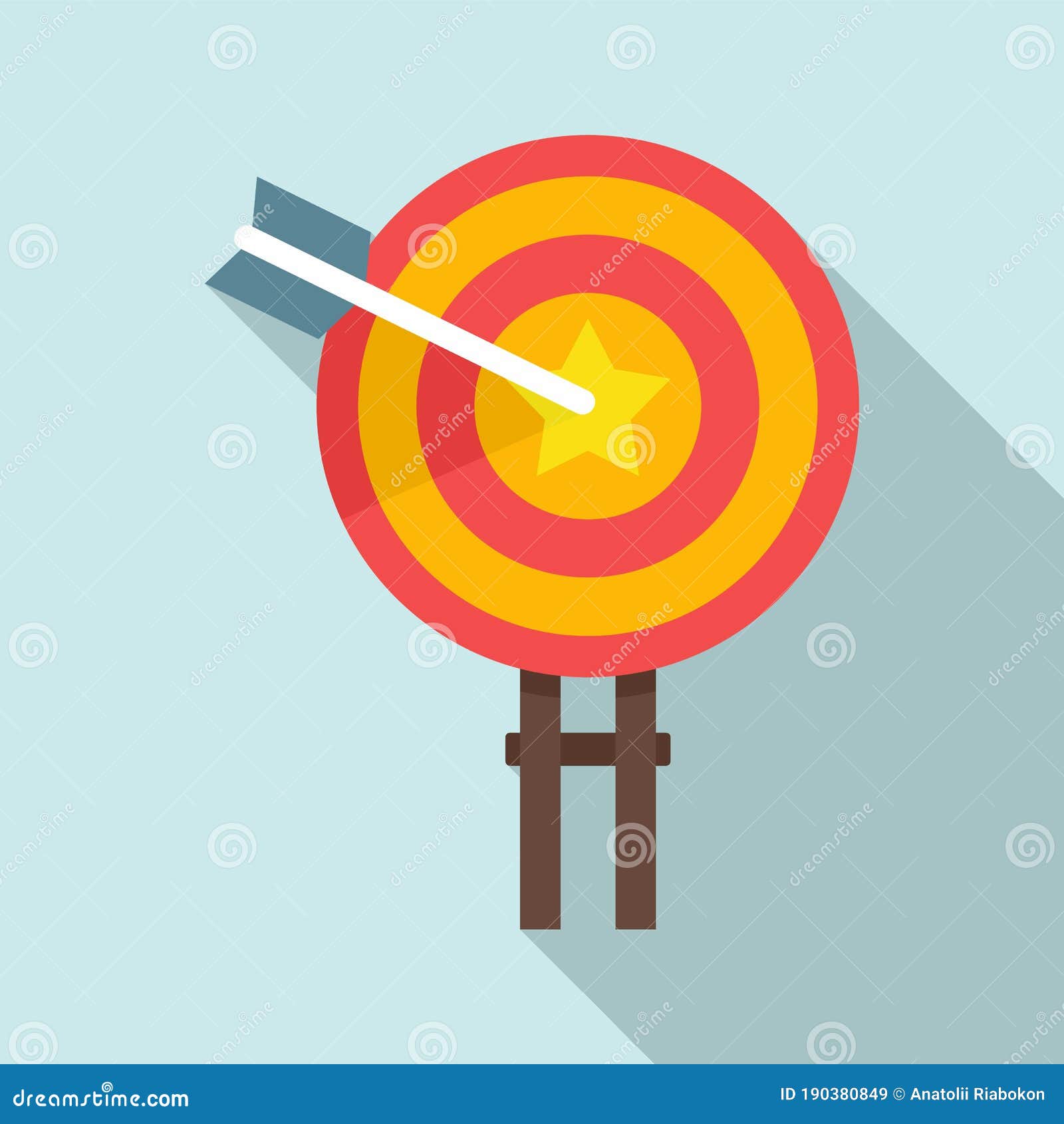 Excellence Target Icon, Flat Style Stock Vector - Illustration of ...