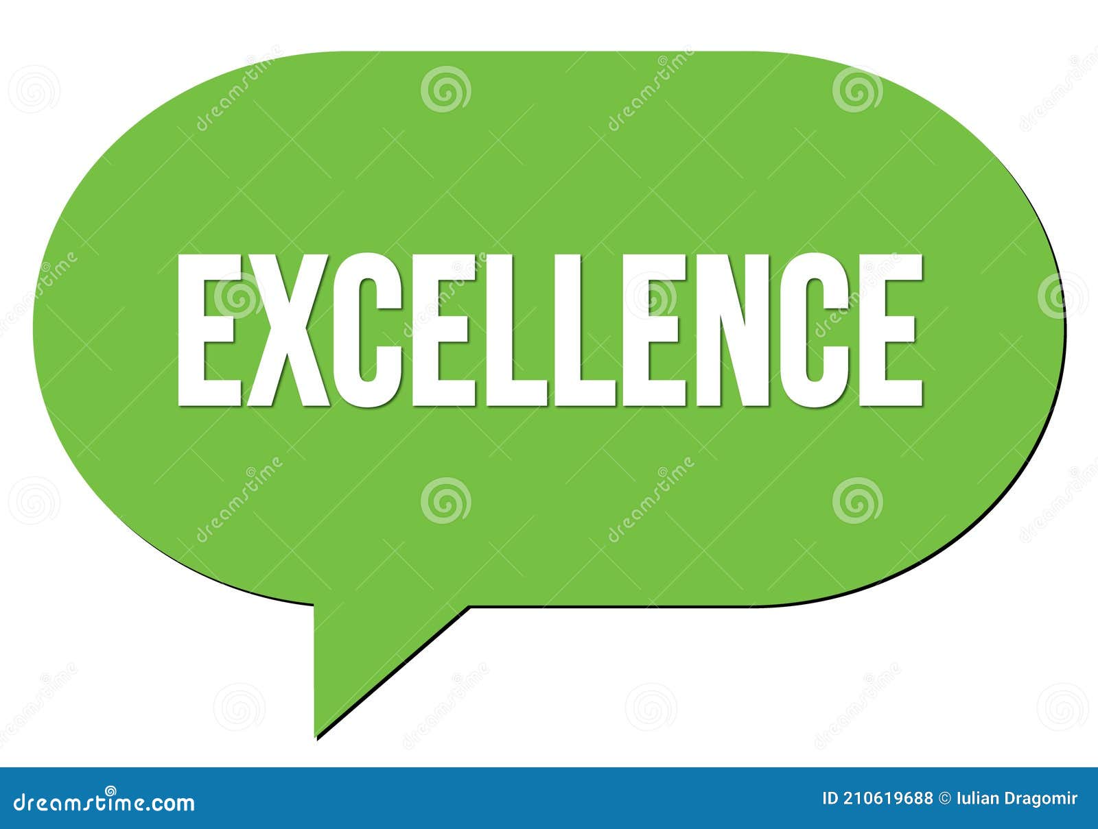 EXCELLENCE Text Written in a Green Speech Bubble Stock Illustration ...