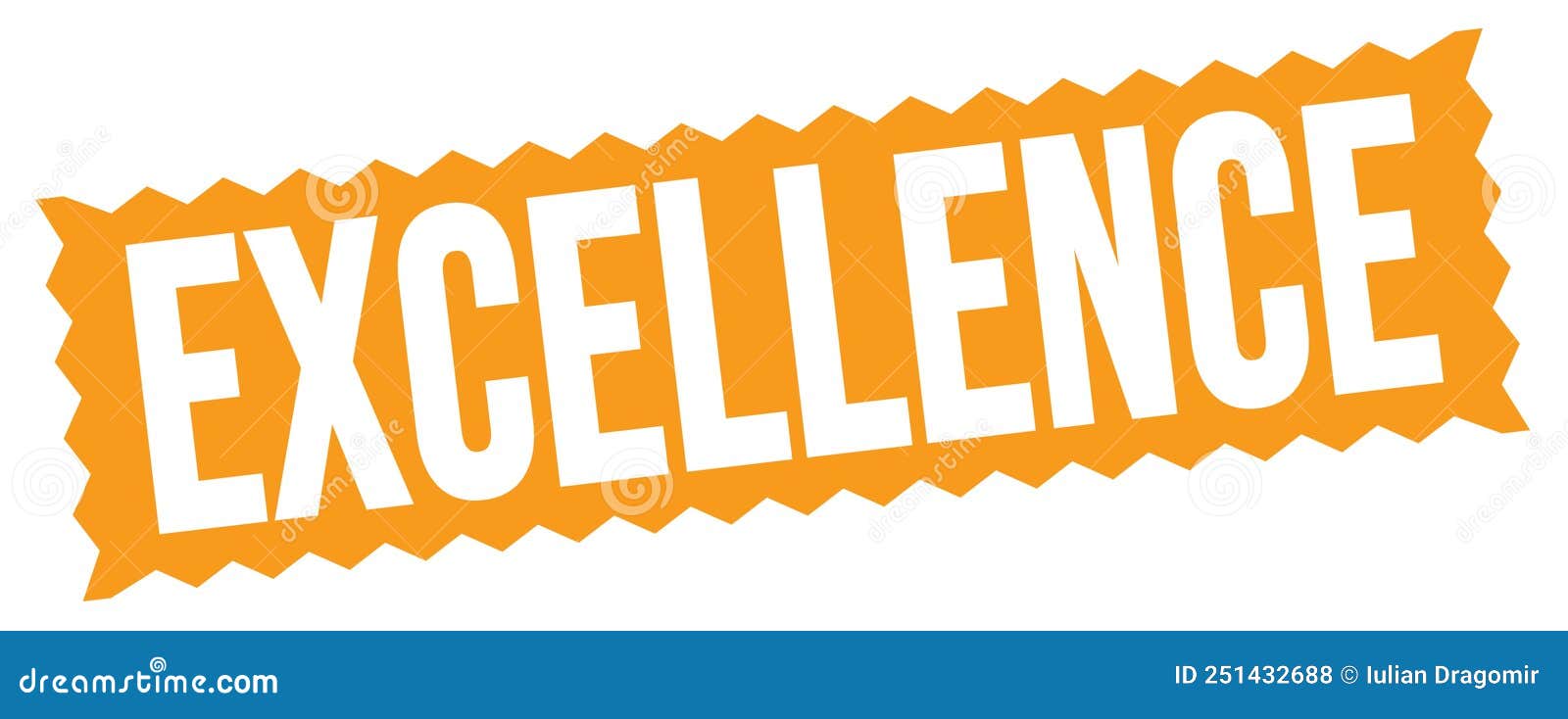 EXCELLENCE Text Written on Orange Stamp Sign Stock Illustration ...