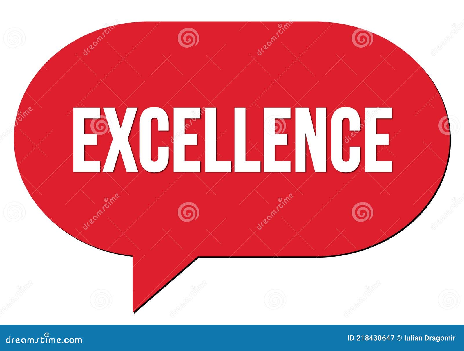 EXCELLENCE Text Written in a Red Speech Bubble Stock Illustration ...
