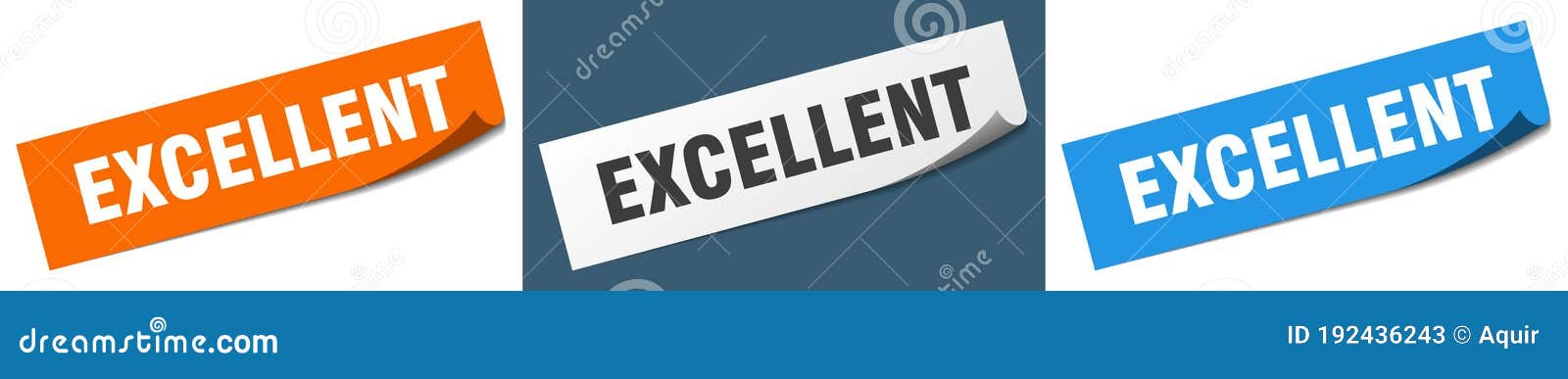 Excellent Banner. Excellent Speech Bubble Label Set. Stock Vector ...