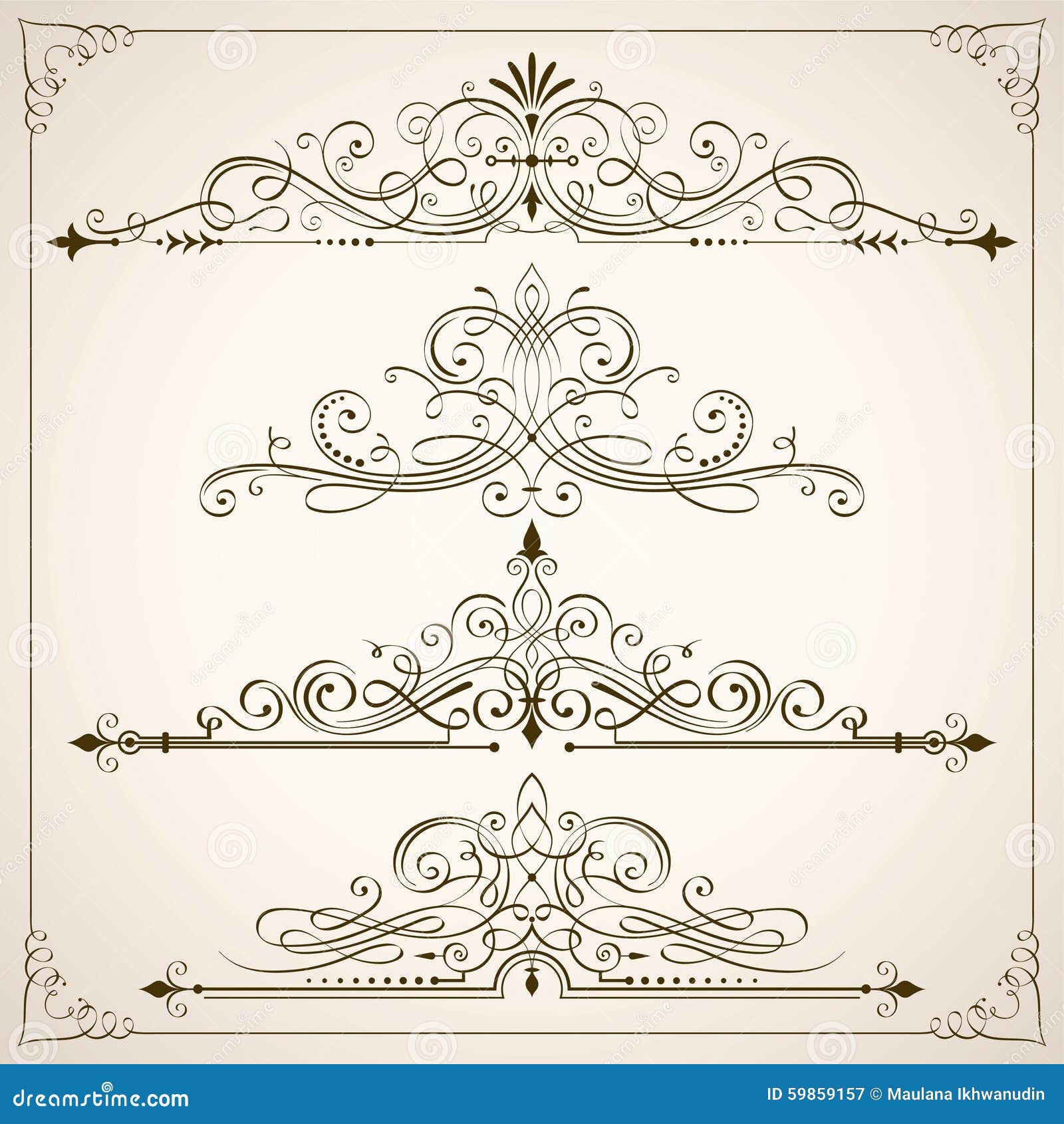 Excellent Calligraphic Frames II Stock Vector - Illustration of ...