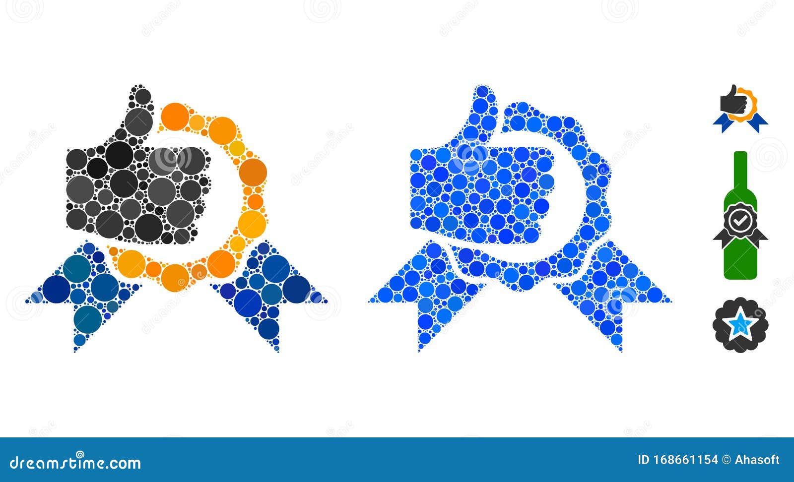 Excellent Mosaic Icon of Spheric Items Stock Vector - Illustration of ...