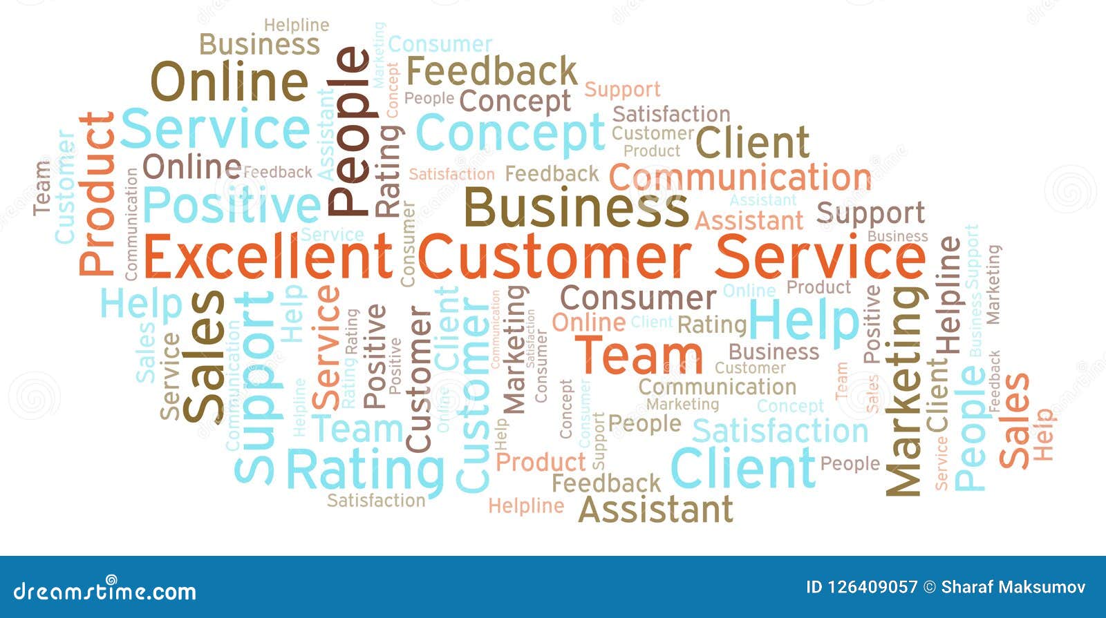 Excellent Customer Service Word Cloud. Stock Illustration ...