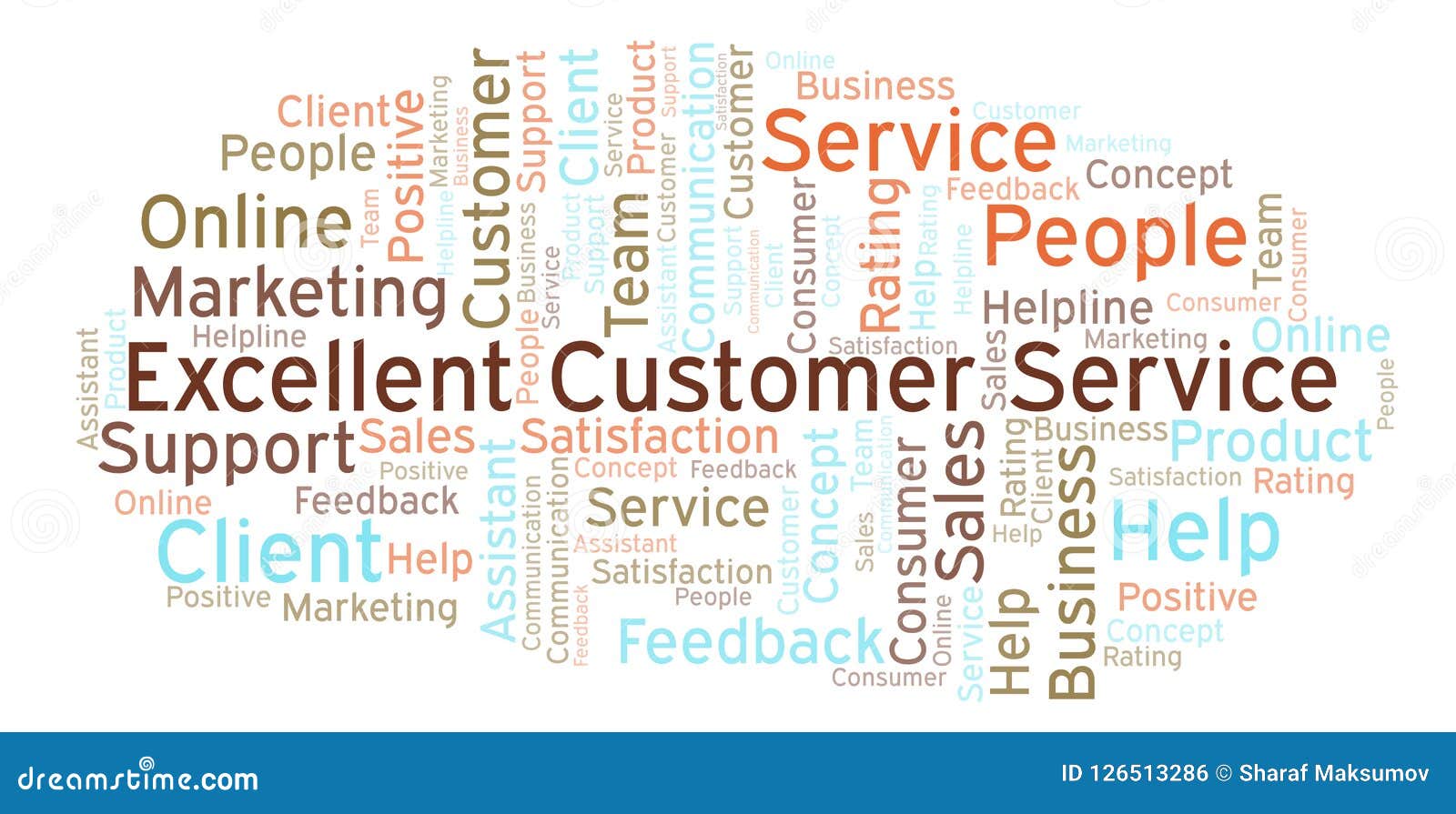 Excellent Customer Service Word Cloud. Stock Illustration ...