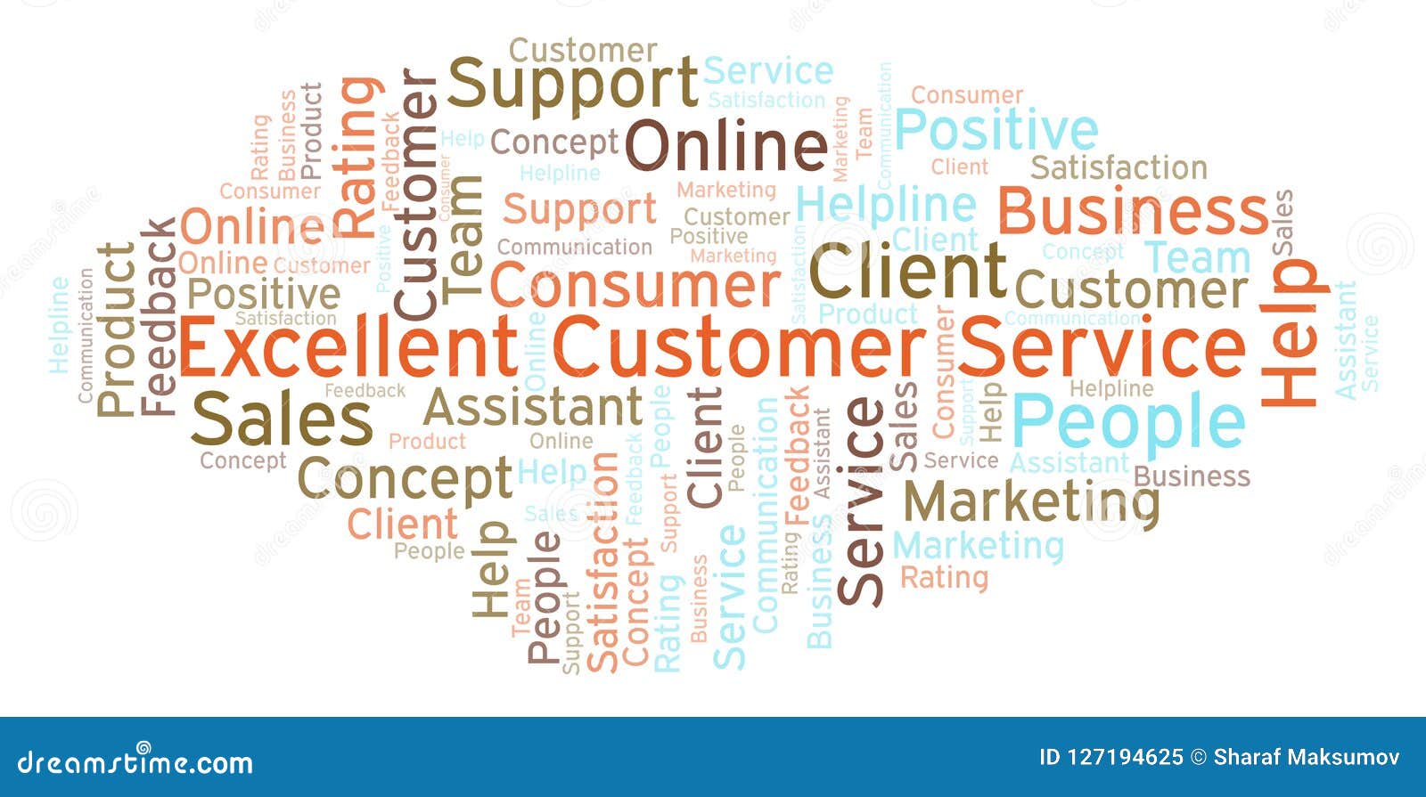 Excellent Customer Service Word Cloud. Stock Illustration ...