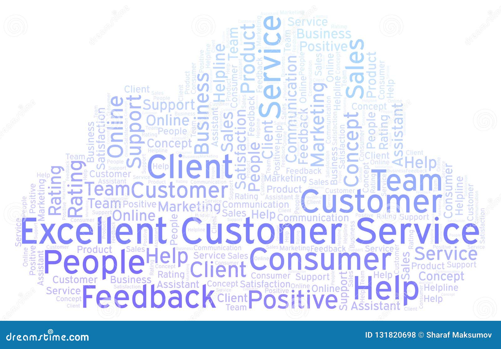 Excellent Customer Service Word Cloud Stock Illustration - Illustration ...