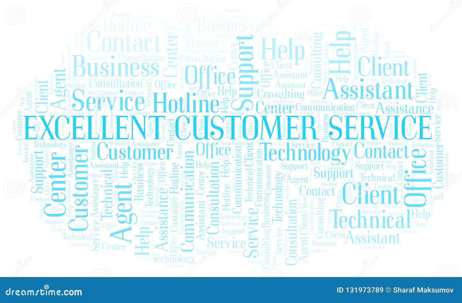 Excellent Customer Service Word Cloud Stock Illustration - Illustration ...