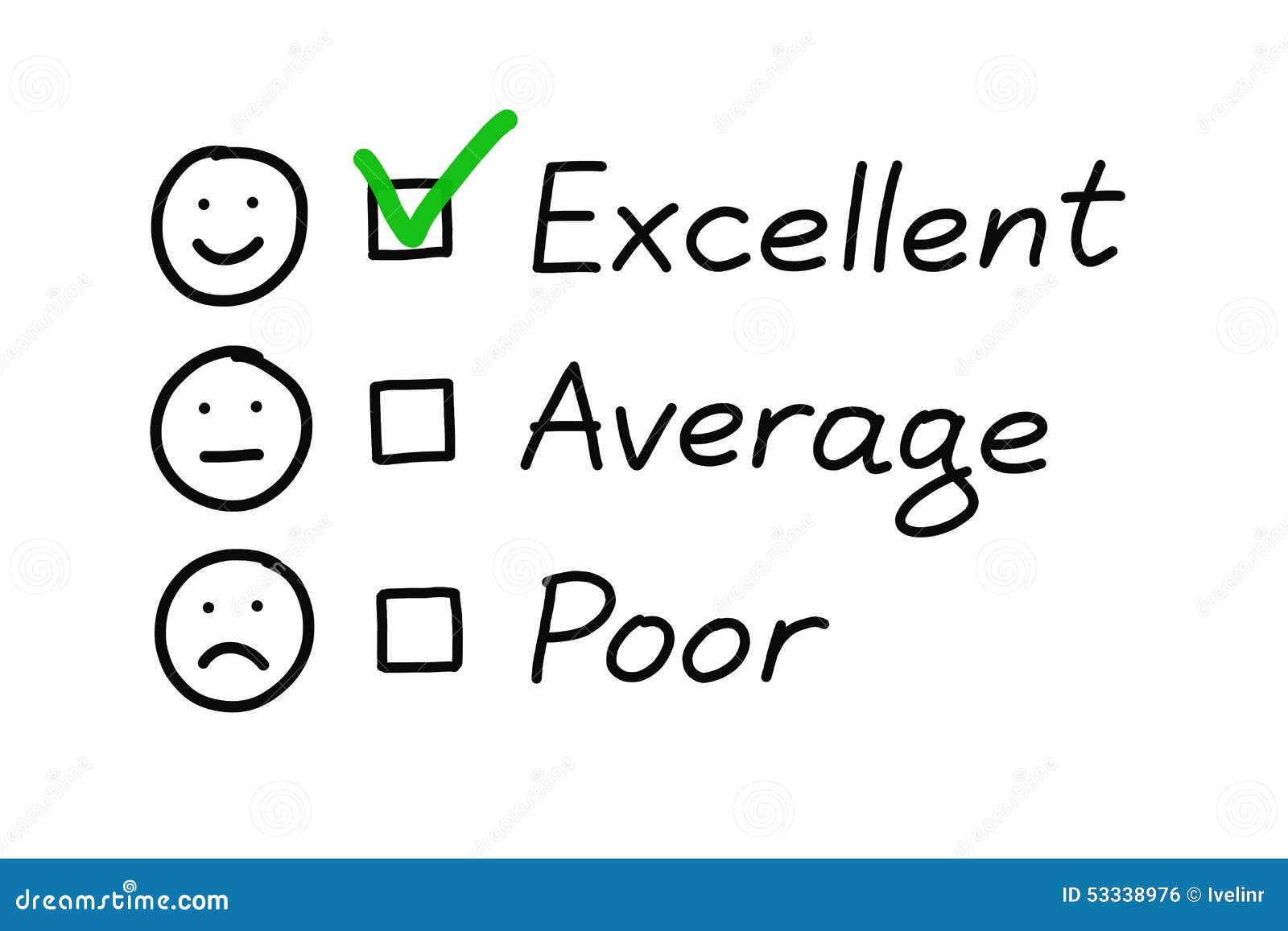 Excellent Customer Survey stock illustration. Illustration of consumer ...