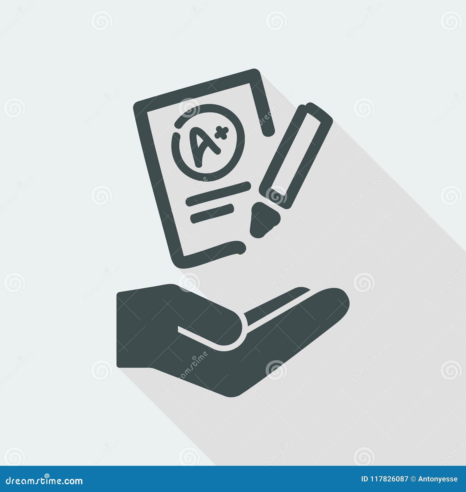 Excellent Evaluation Test - Minimal Icon Stock Vector - Illustration of ...