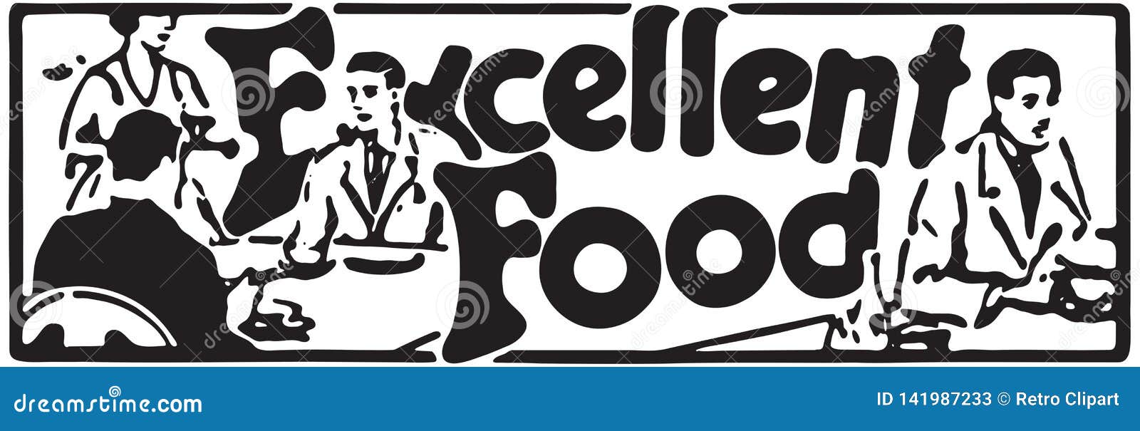 Excellent Food 2 stock illustration. Illustration of diners - 141987233