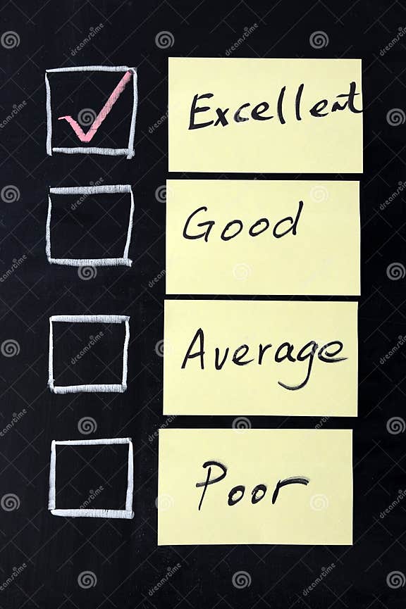 Excellent, Good, Average or Poor Stock Image - Image of good ...