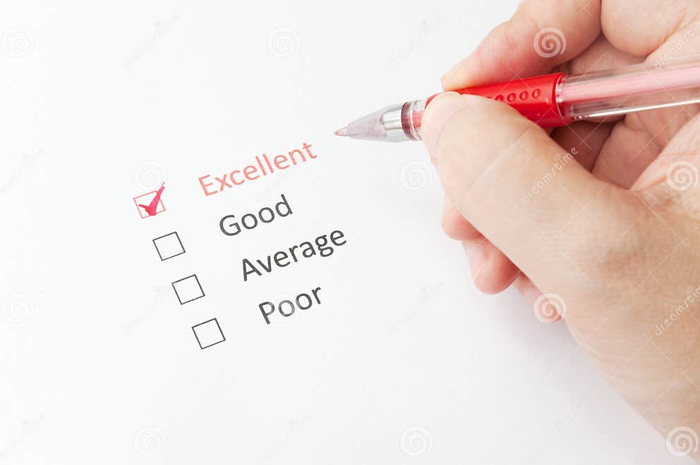 Excellent, Good, Average or Poor Stock Image - Image of good ...