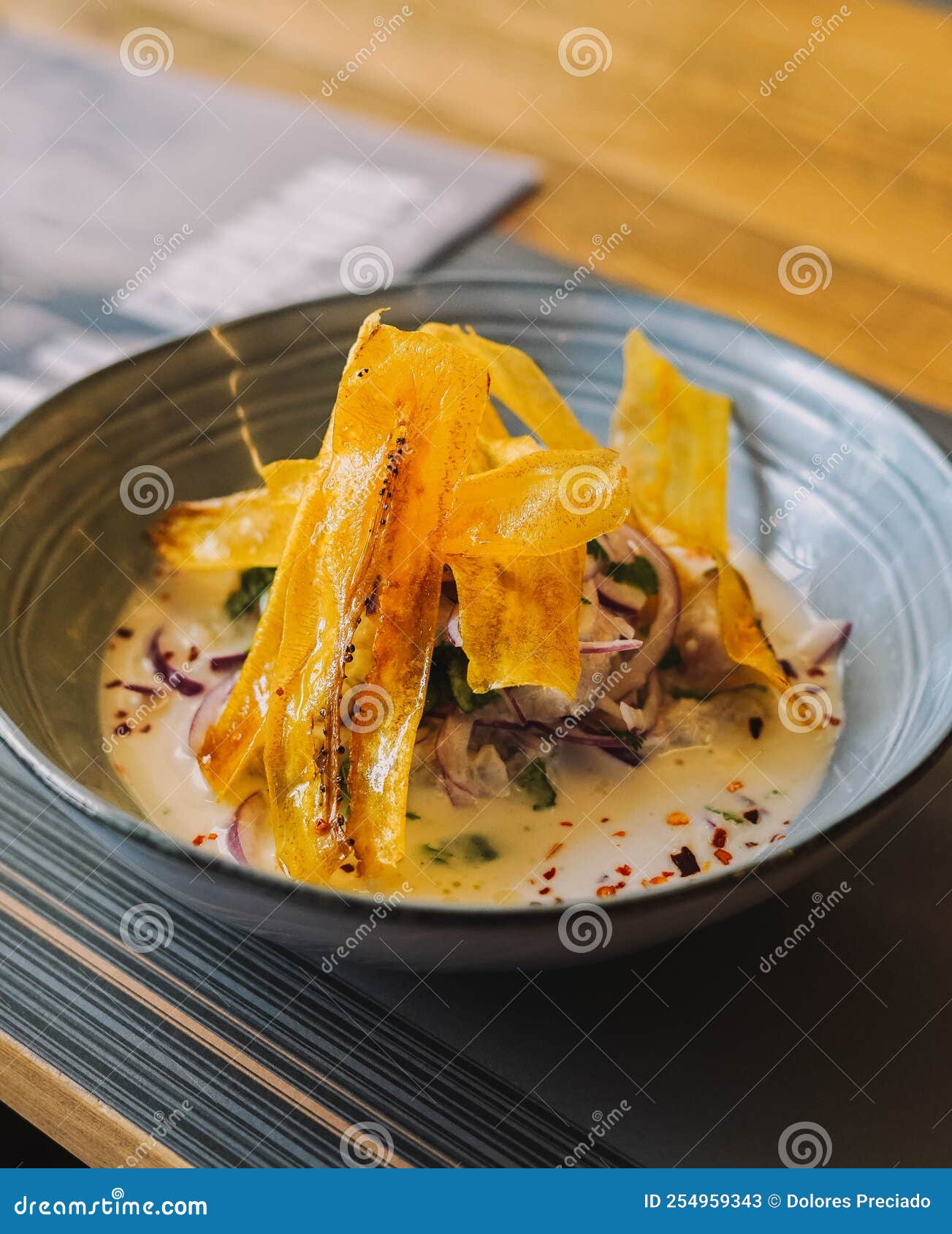 Excellent Gourmet Dish of Peruvian Ceviche Stock Image - Image of curry ...