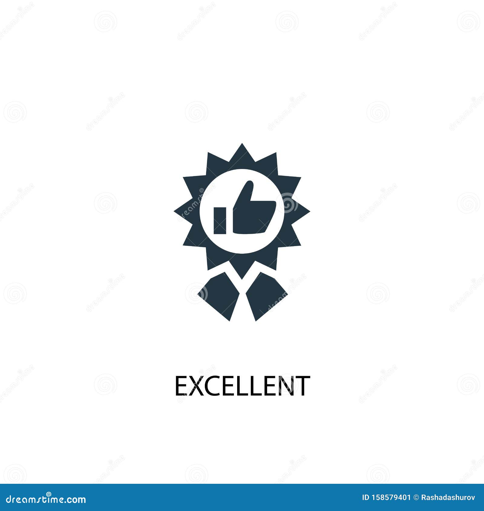 Excellent Icon. Simple Element Stock Vector - Illustration of flat ...