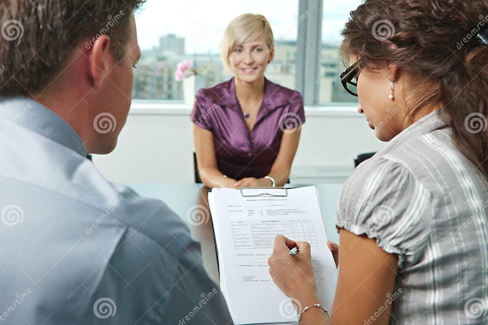 Excellent job interview stock image. Image of application - 24850663