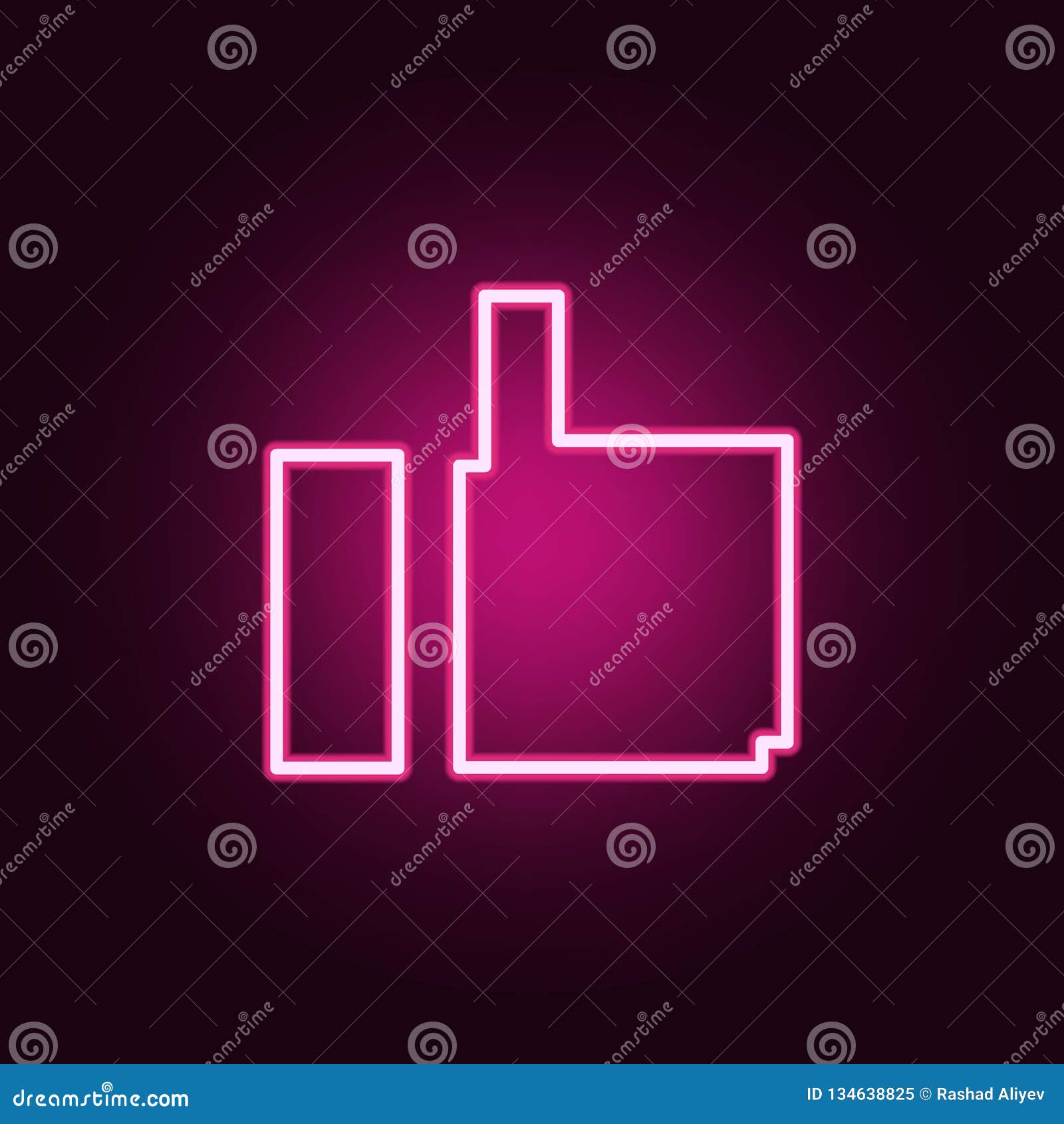 Excellent Mark Icon. Elements of Web in Neon Style Icons Stock ...