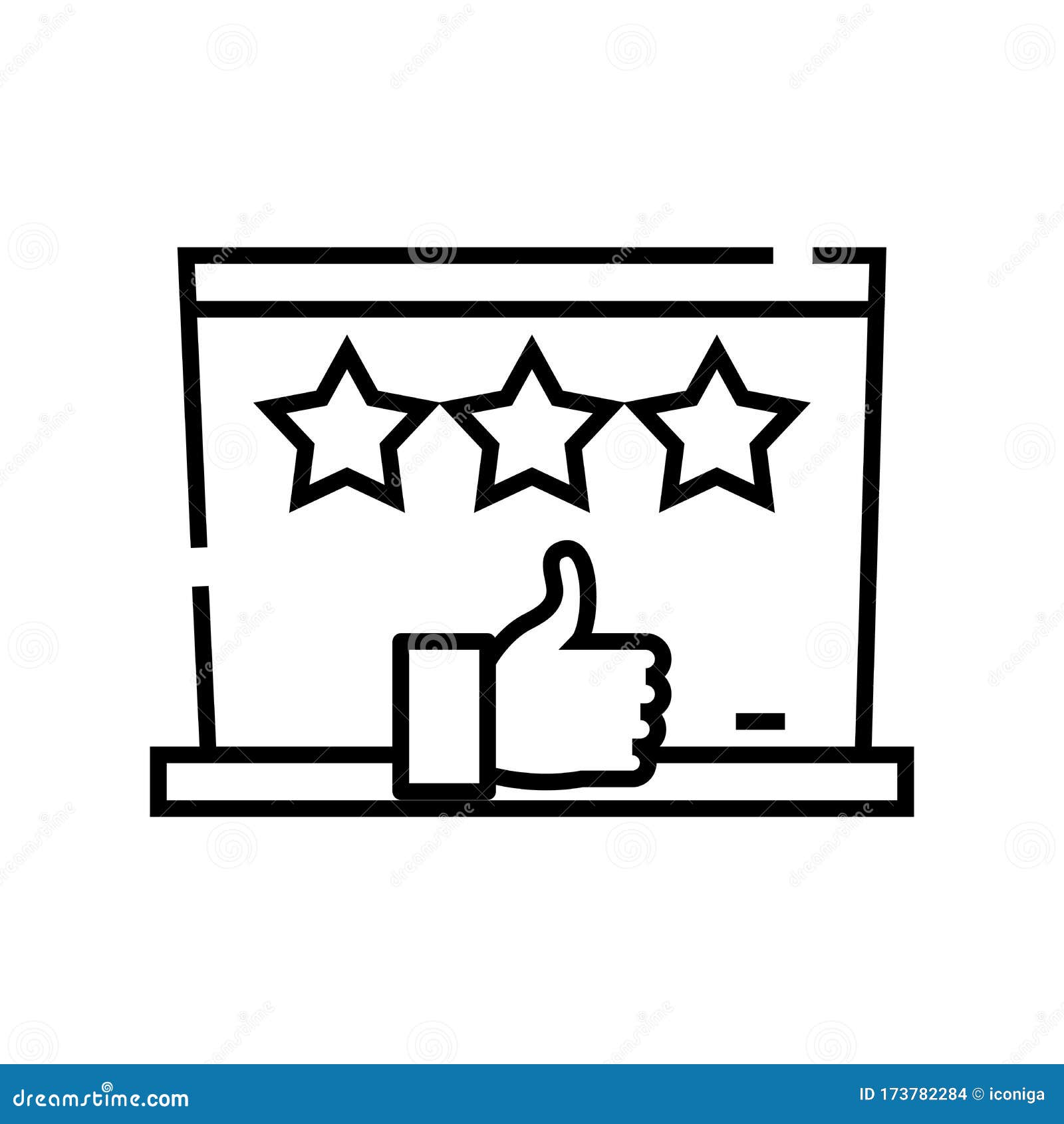 Excellent Marks Line Icon, Concept Sign, Outline Vector Illustration ...