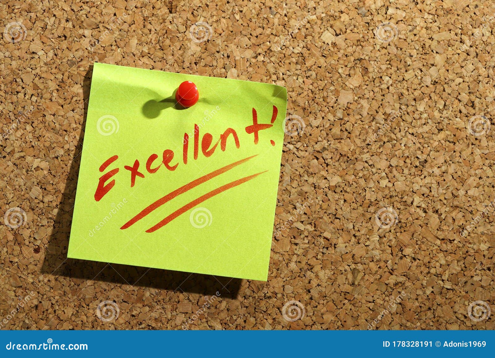 Excellent post it stock image. Image of board, attach - 178328191