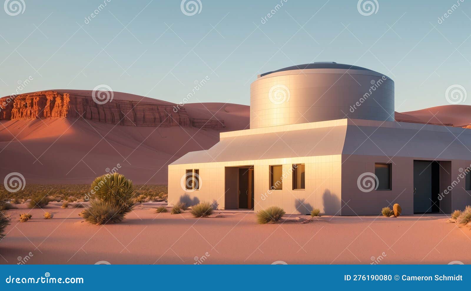 An Excellent Rendering of a Desert House in the Desert AI Generative ...