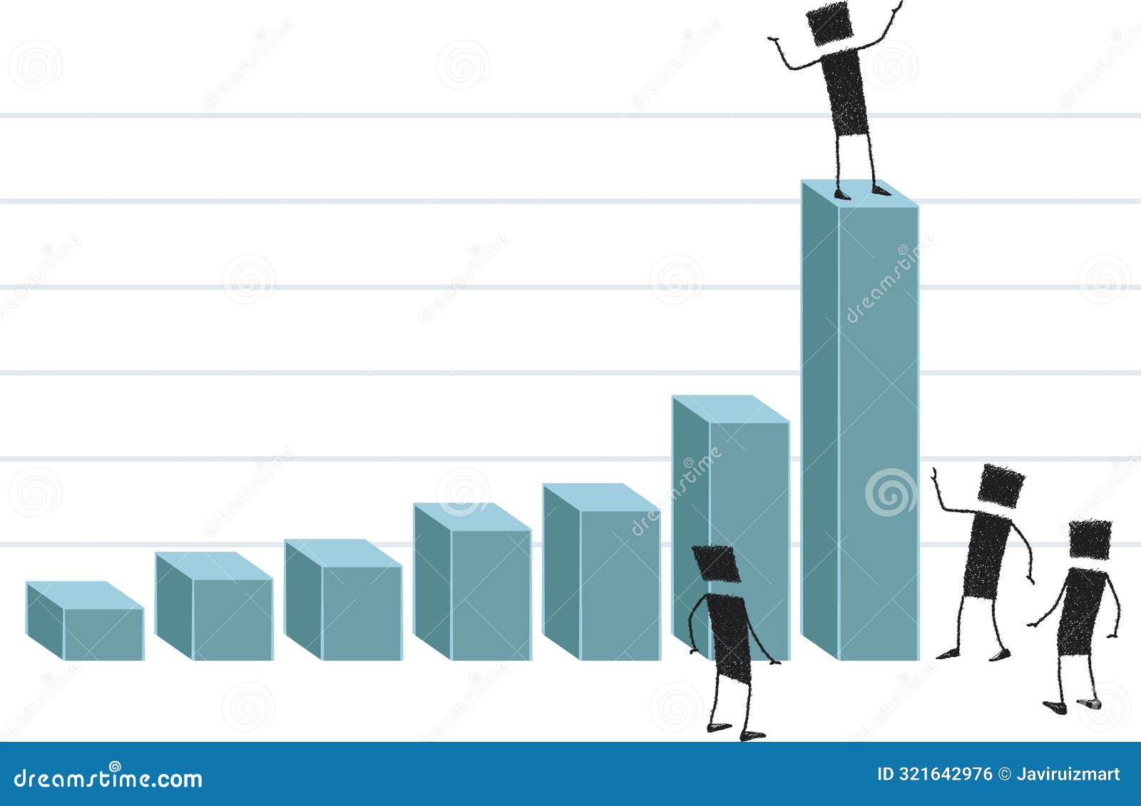 Excellent Results, Stick Figures Stock Photo - Illustration of white ...