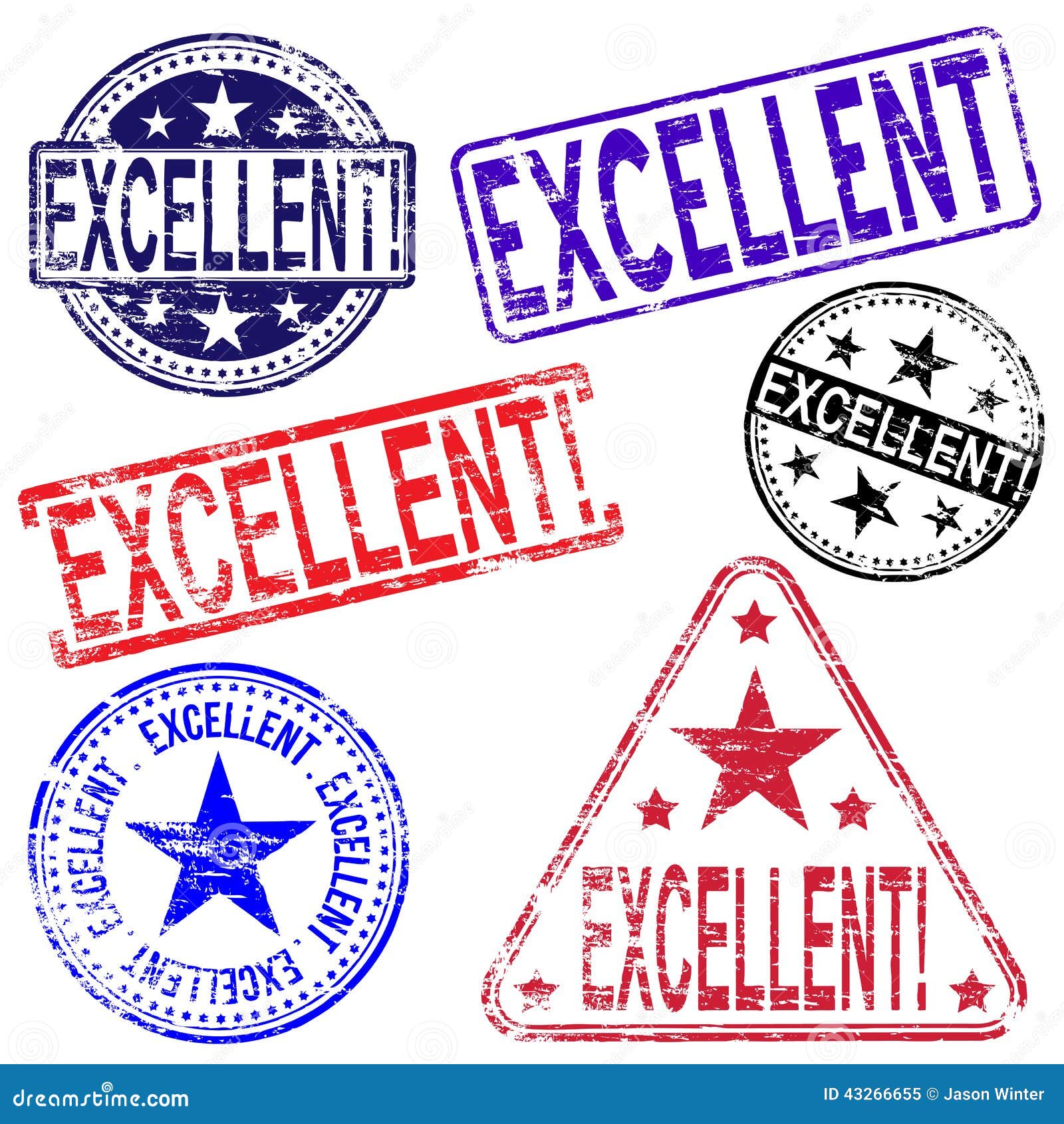 Excellent Rubber Stamps stock vector. Illustration of excellent - 43266655