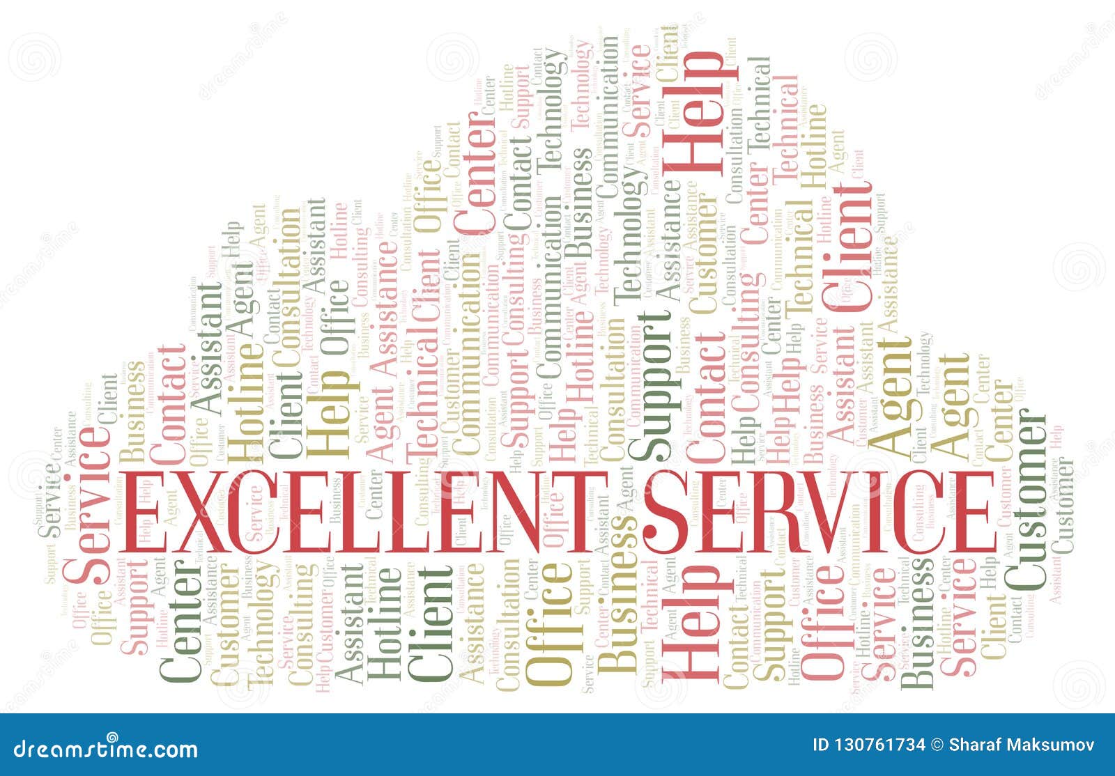 Excellent Service Word Cloud. Stock Illustration - Illustration of ...