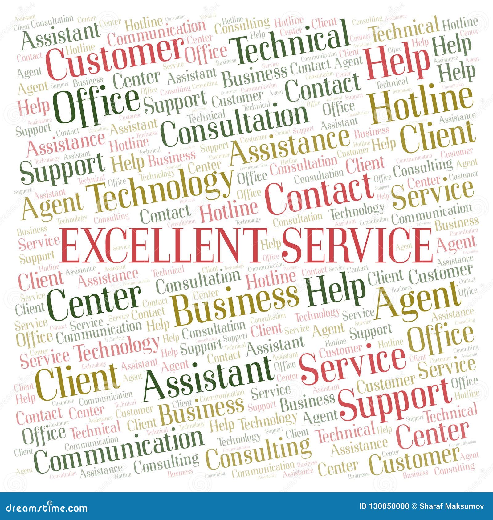 Excellent Service Word Cloud. Stock Illustration - Illustration of ...