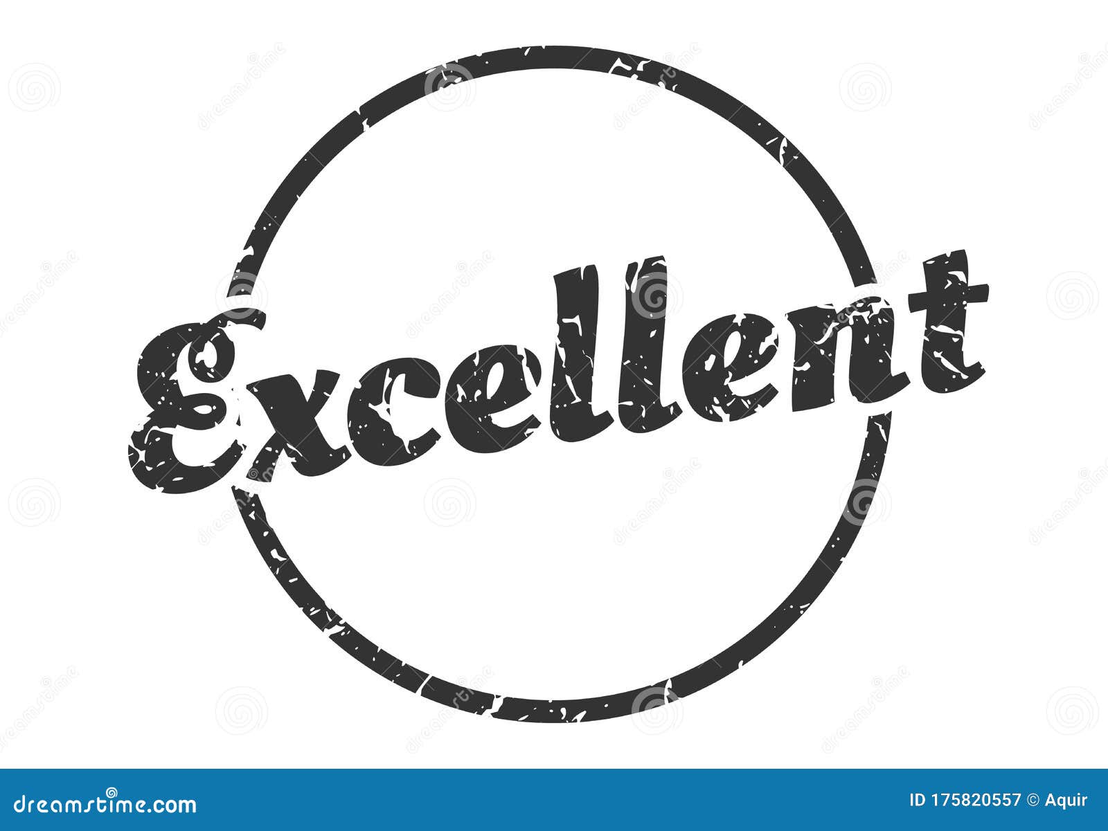 Excellent Sign. Excellent Round Vintage Stamp Stock Vector ...