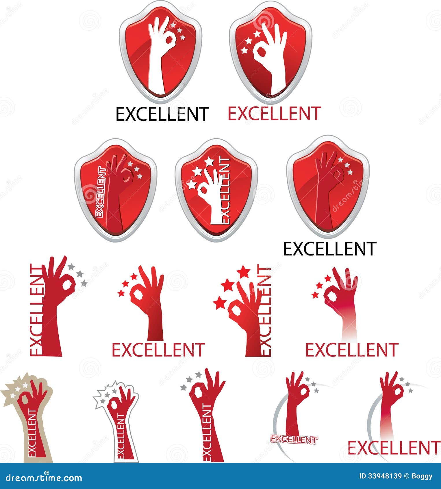 Excellent sign stock vector. Illustration of gesture - 33948139