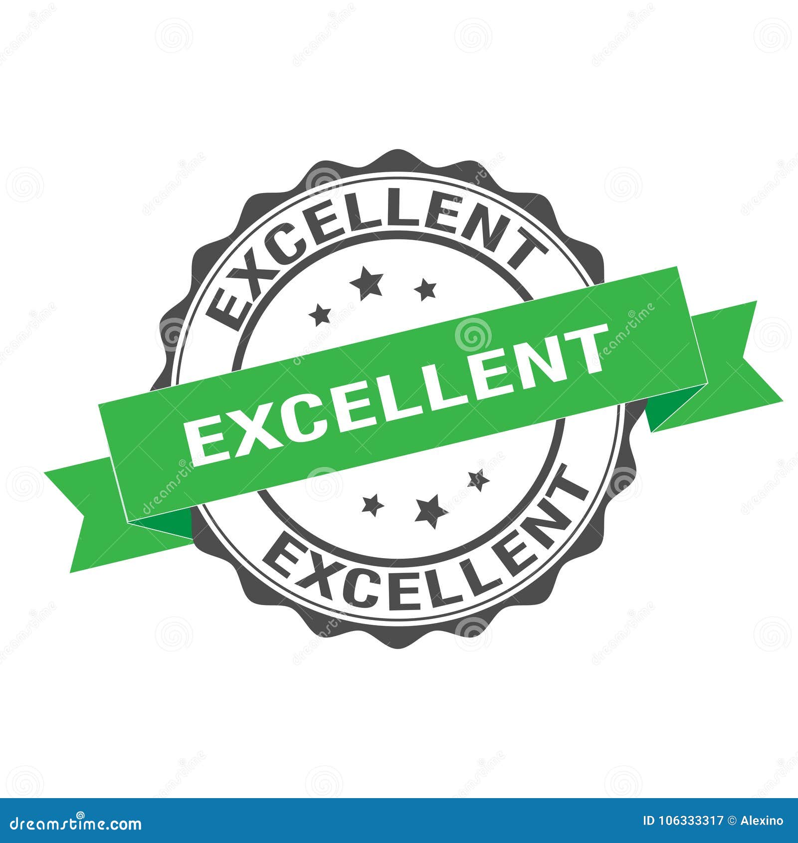 Excellent Stamp Illustration Stock Vector - Illustration of round ...