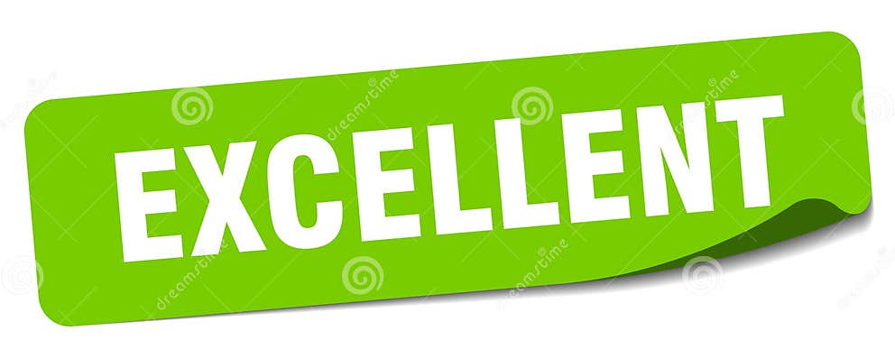 Excellent Sticker. Excellent Label Stock Vector - Illustration of ...