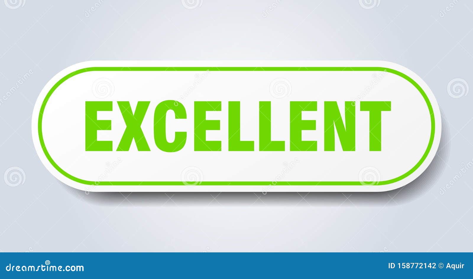 Excellent sticker. stock vector. Illustration of excellent - 158772142