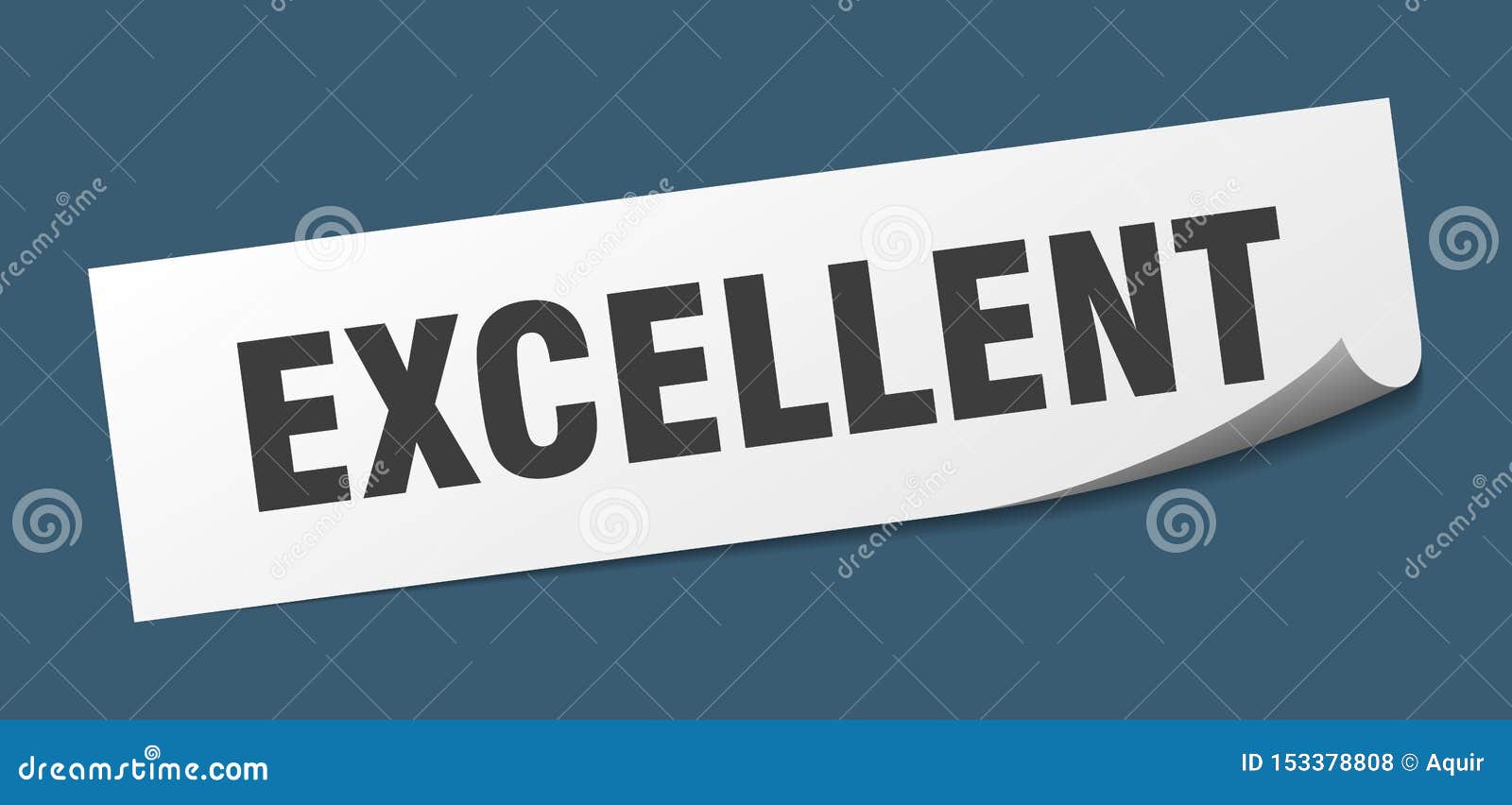 Excellent sticker. stock vector. Illustration of sign - 153378808