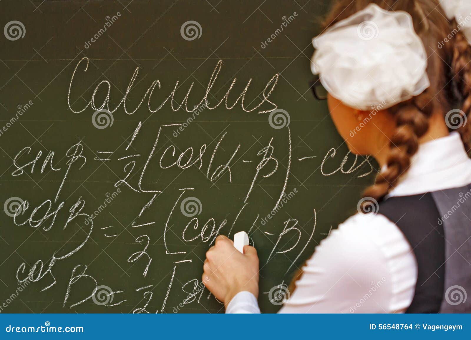 Excellent Student in the Classroom Calculus. Stock Photo - Image of ...