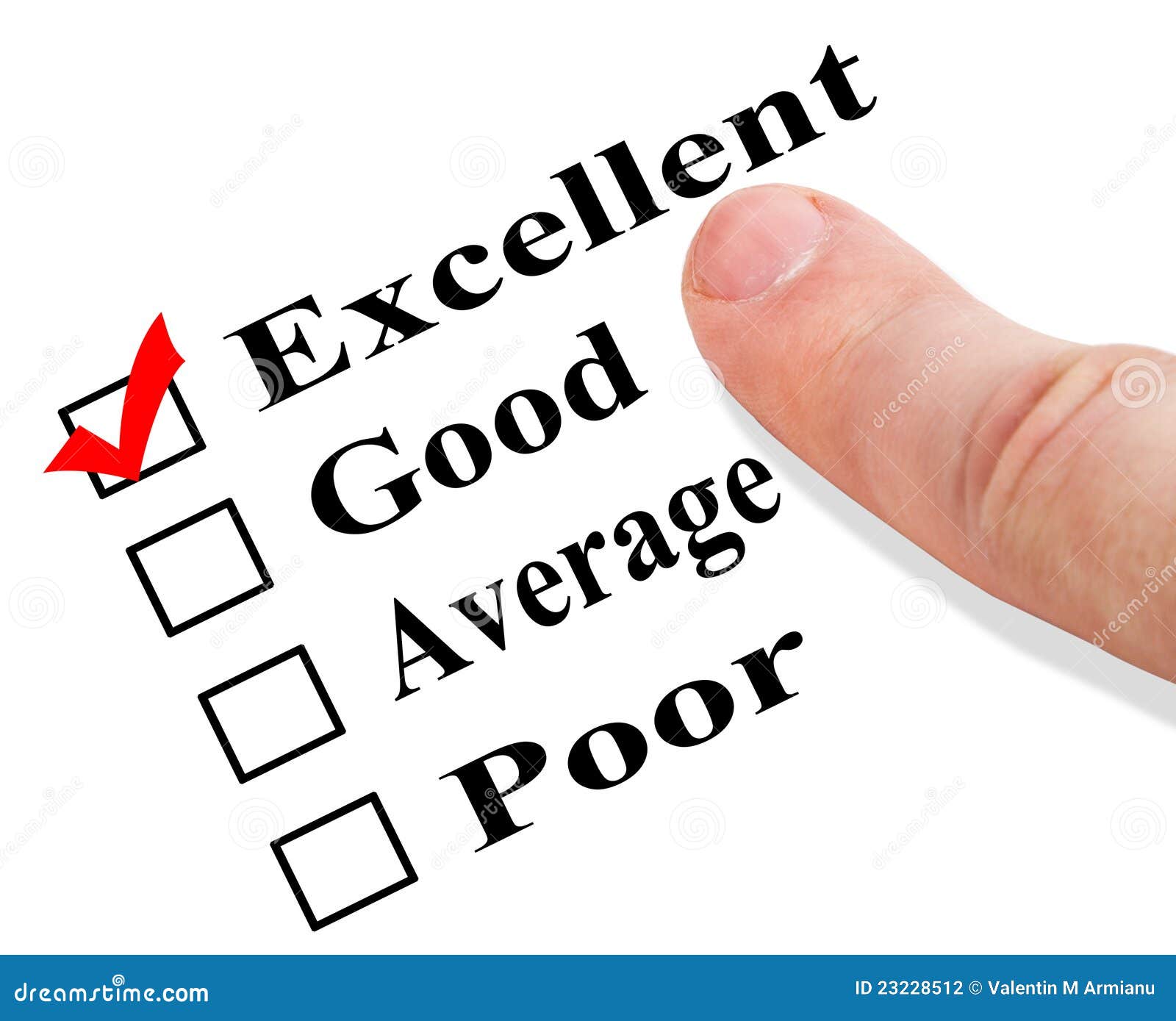 Excellent Survey stock photo. Image of business, excellent - 23228512