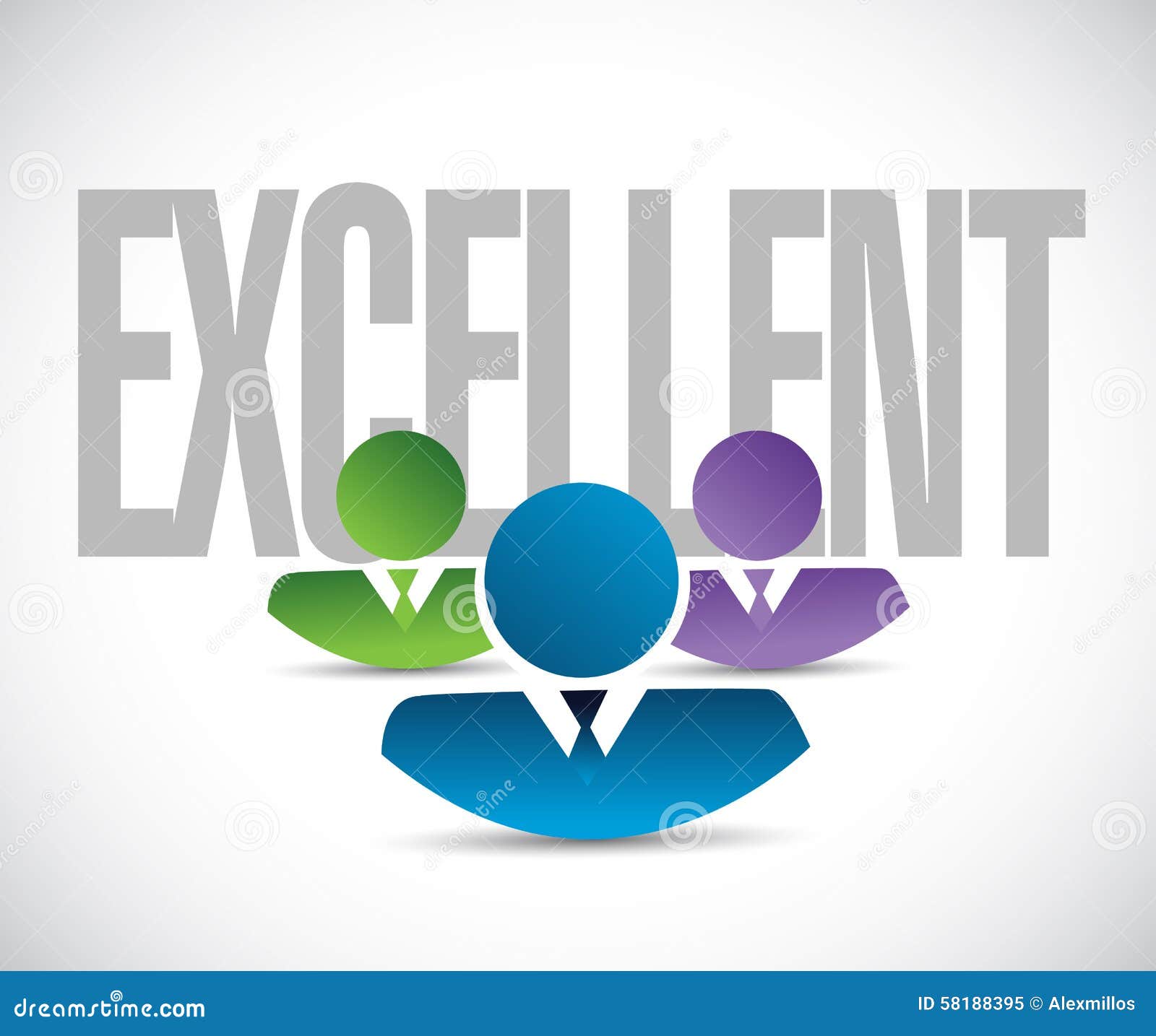 Excellent Team Sign Illustration Design Graphic Stock Illustration ...