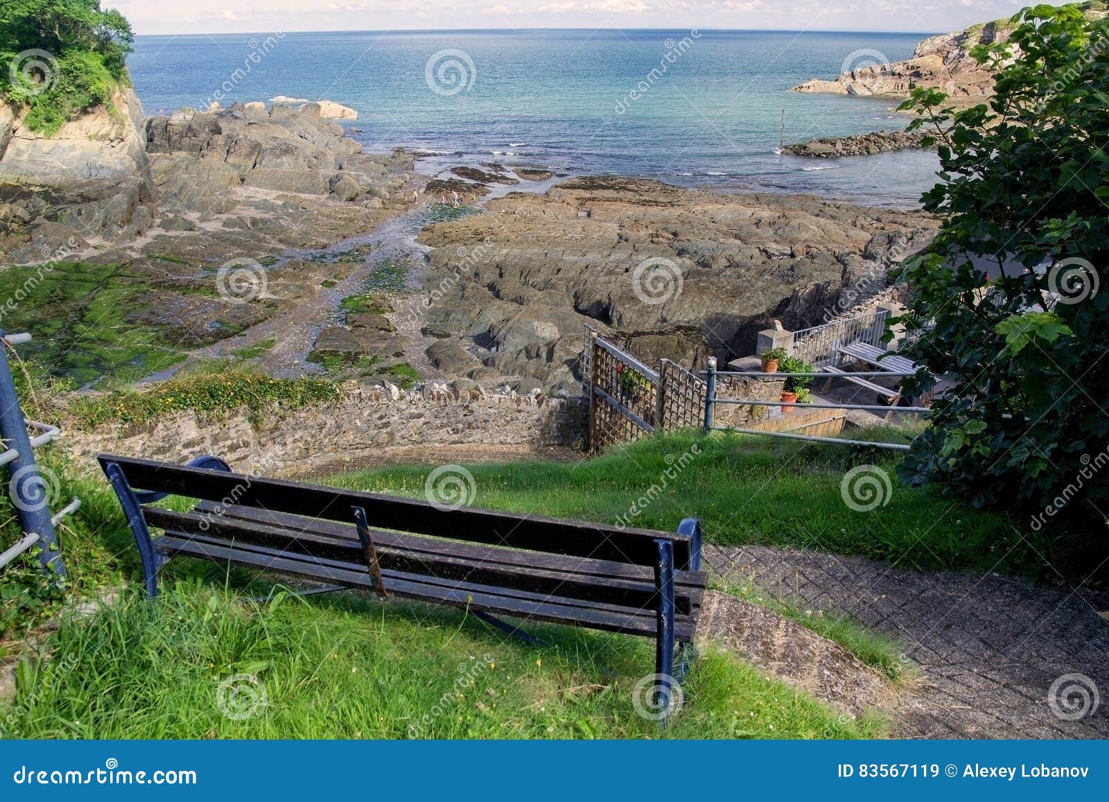 Excellent View of the Bay of Combe Martin. Stock Image - Image of ...