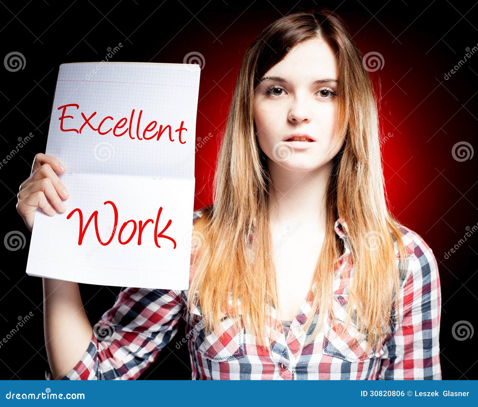 Excellent Work, Exam and Proud Woman Stock Photo - Image of exam ...
