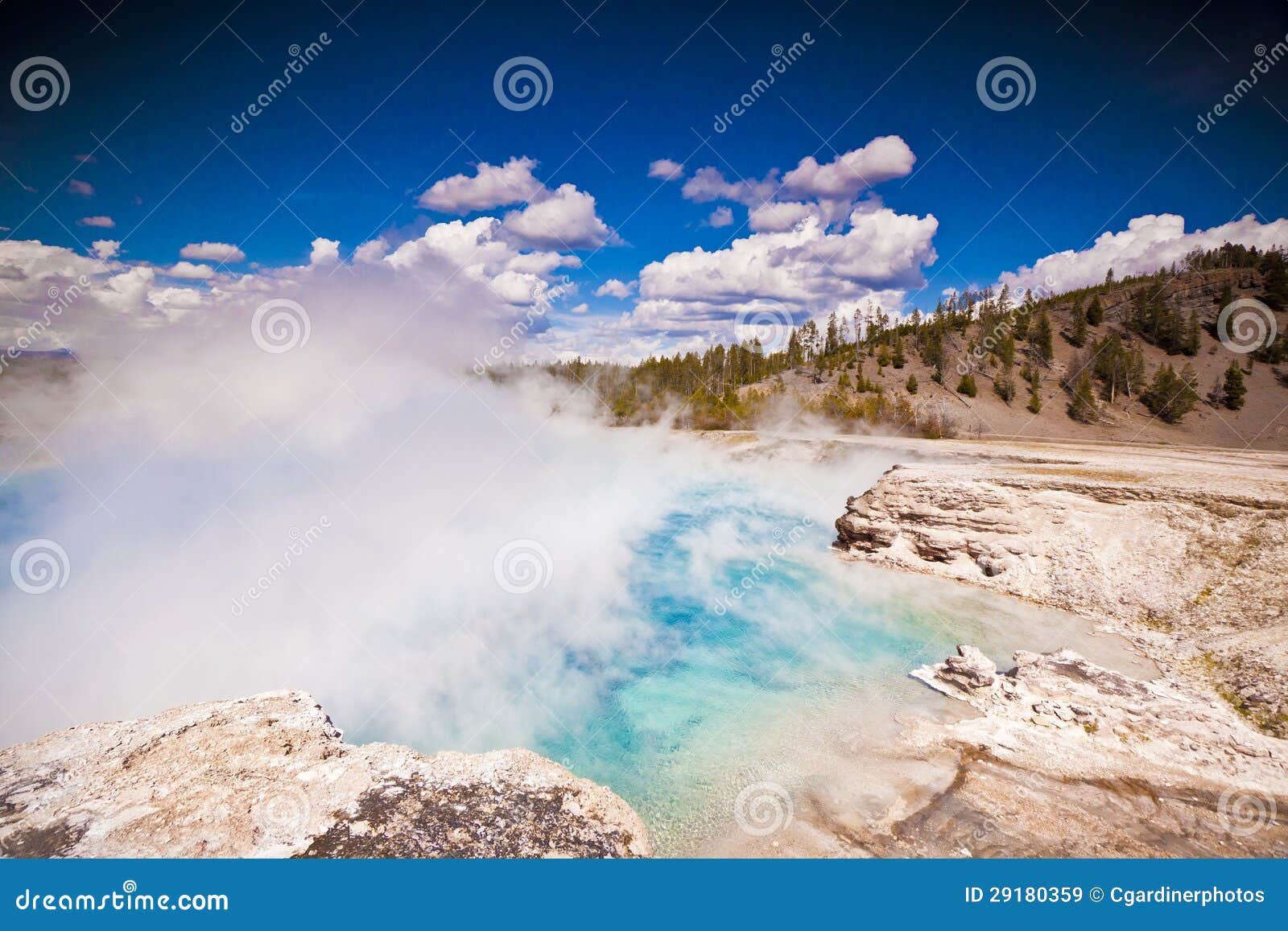 Excelsior Geyser Crater stock image. Image of yellowtsone - 29180359