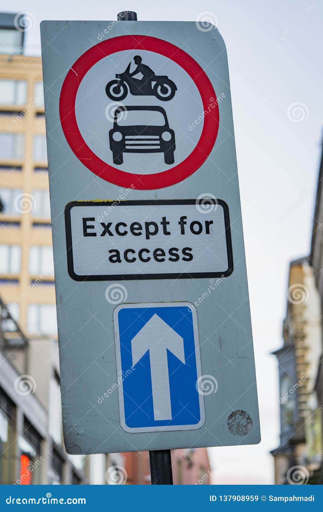 Except for Access Road Sign Stock Image - Image of council, close ...