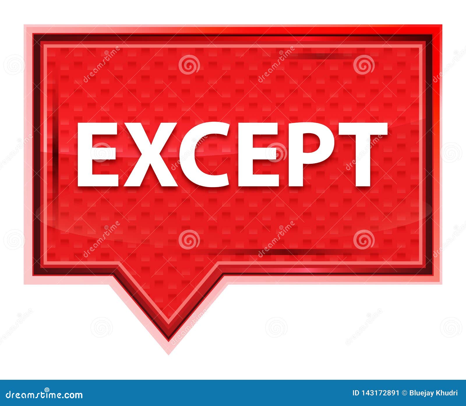 Except Misty Rose Pink Banner Button Stock Illustration - Illustration ...