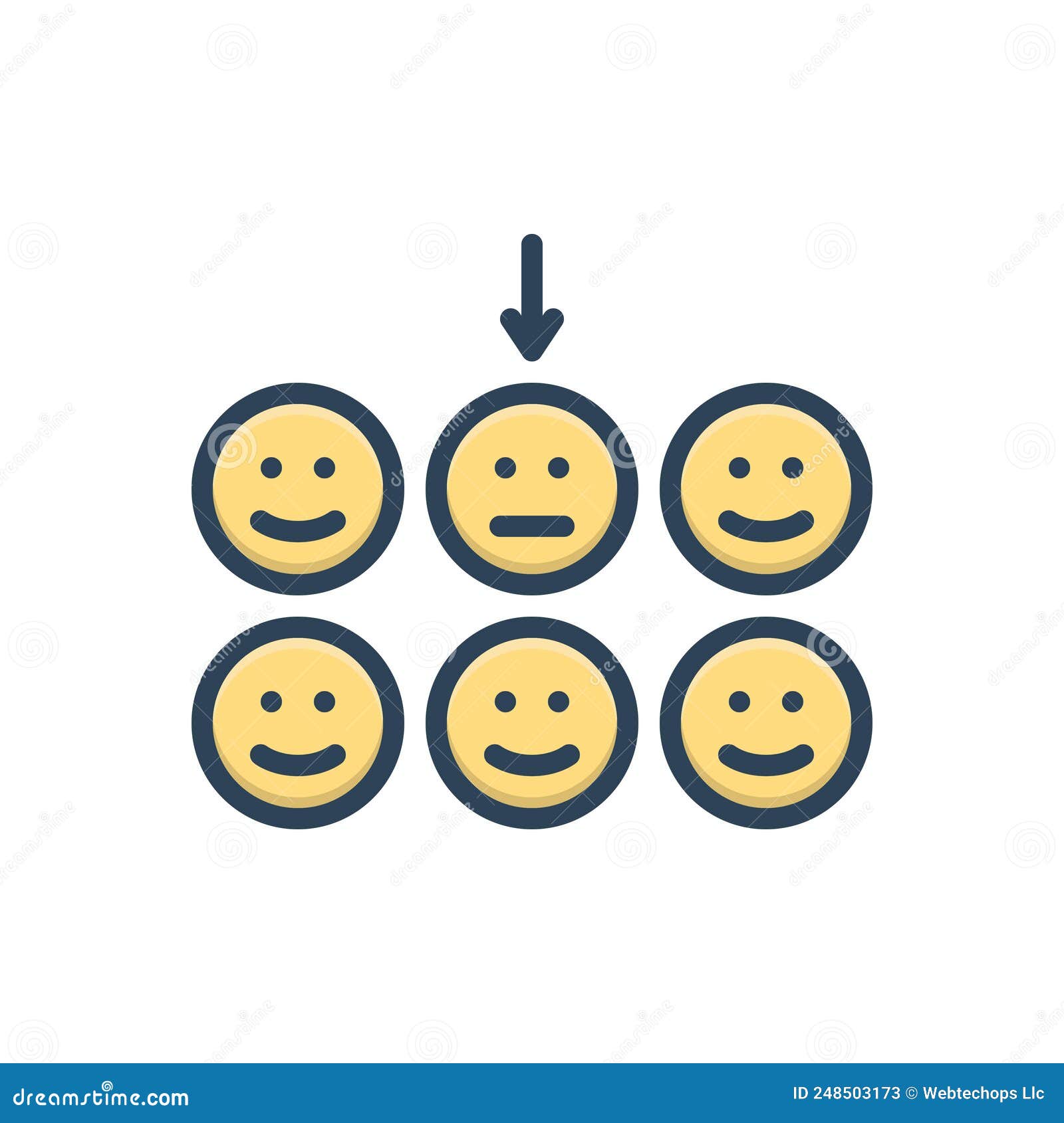 Color Illustration Icon for Exception, Face Reaction and Expression ...