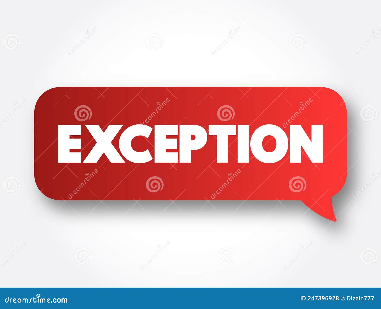 Exception Text Message Bubble, Concept Background Stock Illustration ...