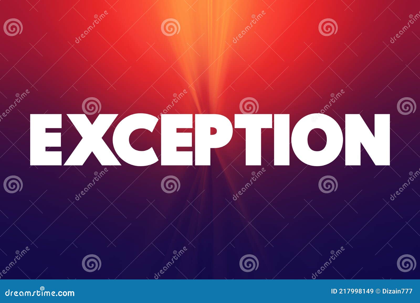 Exception Text Quote, Concept Background Stock Illustration ...