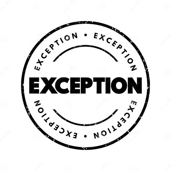Exception Text Stamp, Concept Background Stock Illustration ...