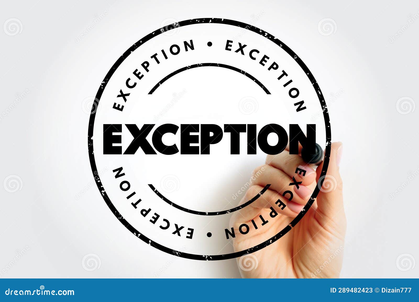 Exception Text Stamp, Concept Background Stock Image - Image of ...