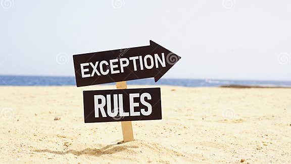 Exception To the Rules is Shown Using the Text Stock Photo - Image of ...
